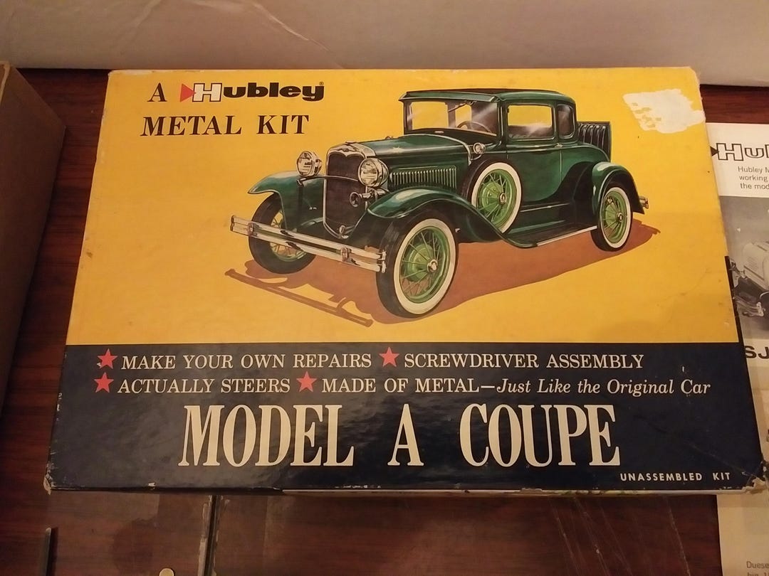 Vintage Hubley Model A Coupe Metal Kit Complete IOB - Etsy