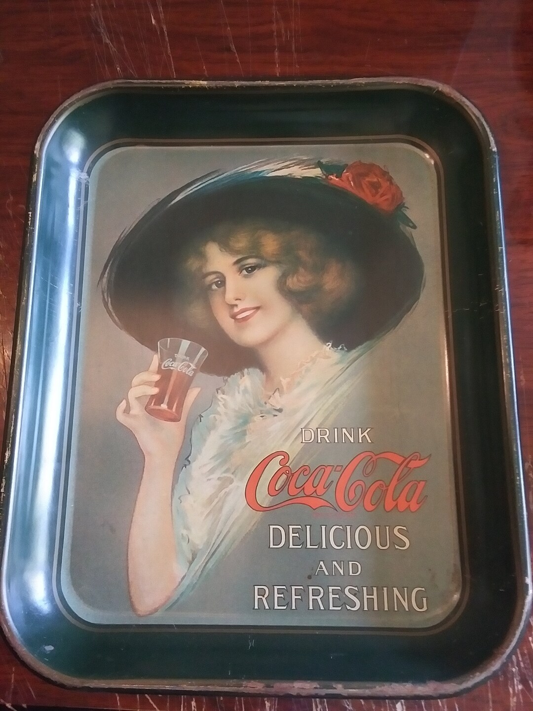 A "drink Coca-cola Delicious & Refreshing" Rectangular Advertising ...