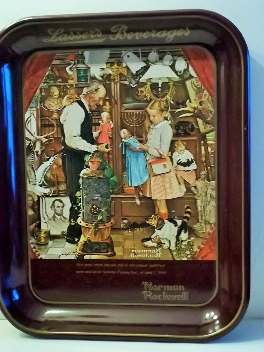 A "drink Lasser's Beverages" 1976 April Fool's Day, Norman Rockwell ...