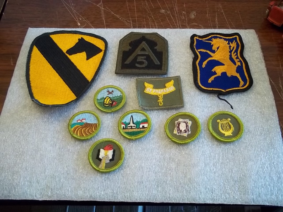 Collection of 10 U.S. Army Patches, Boy Scouts of America Patches - Etsy