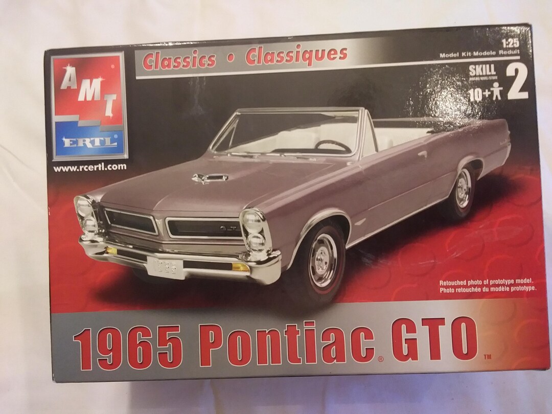 1965 Pontiac GTO Convertible Plastic Model Kit by AMT W/box & Extra ...
