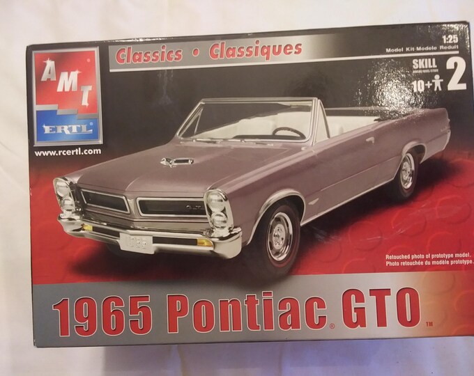 1965 Pontiac GTO Convertible Plastic Model Kit by AMT W/box & Extra ...
