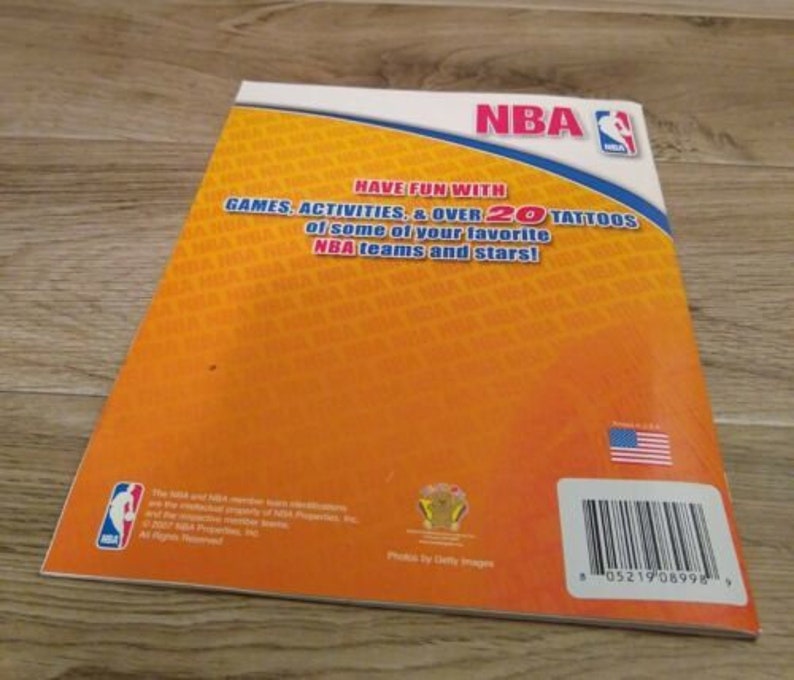 2000s NBA All Star Activity Book With 20 Tattoos for Kids - Kobe ...