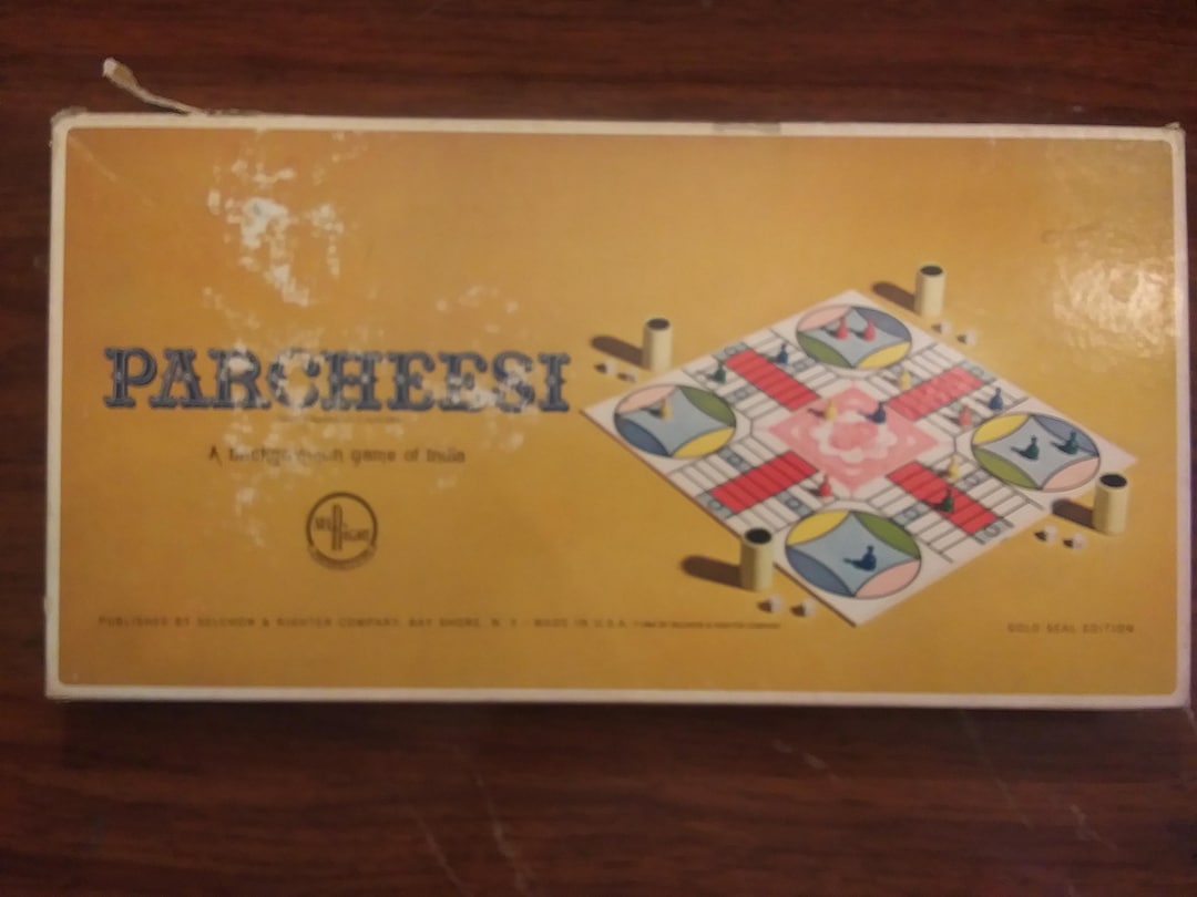 Vintage 1959 Parcheesi Board Game Gold Seal Addition - Complete W ...
