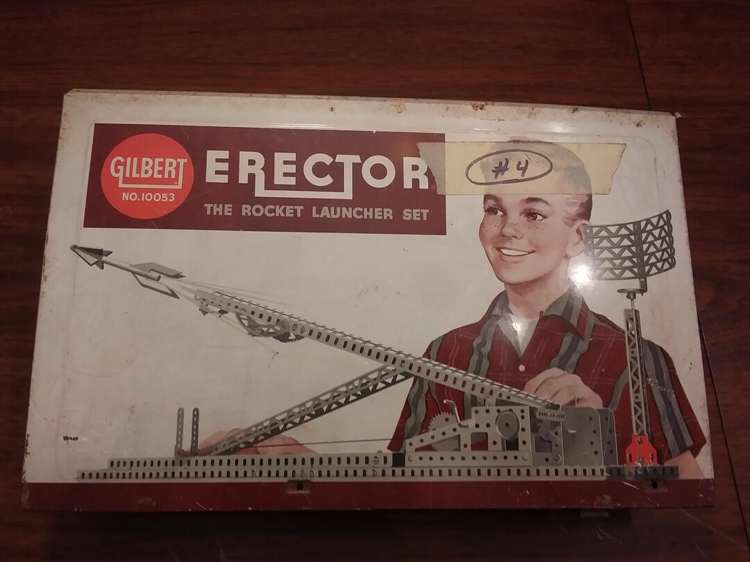 Vintage Gilbert Erector Set No. 10053 (#4) in Original Metal Case W ...