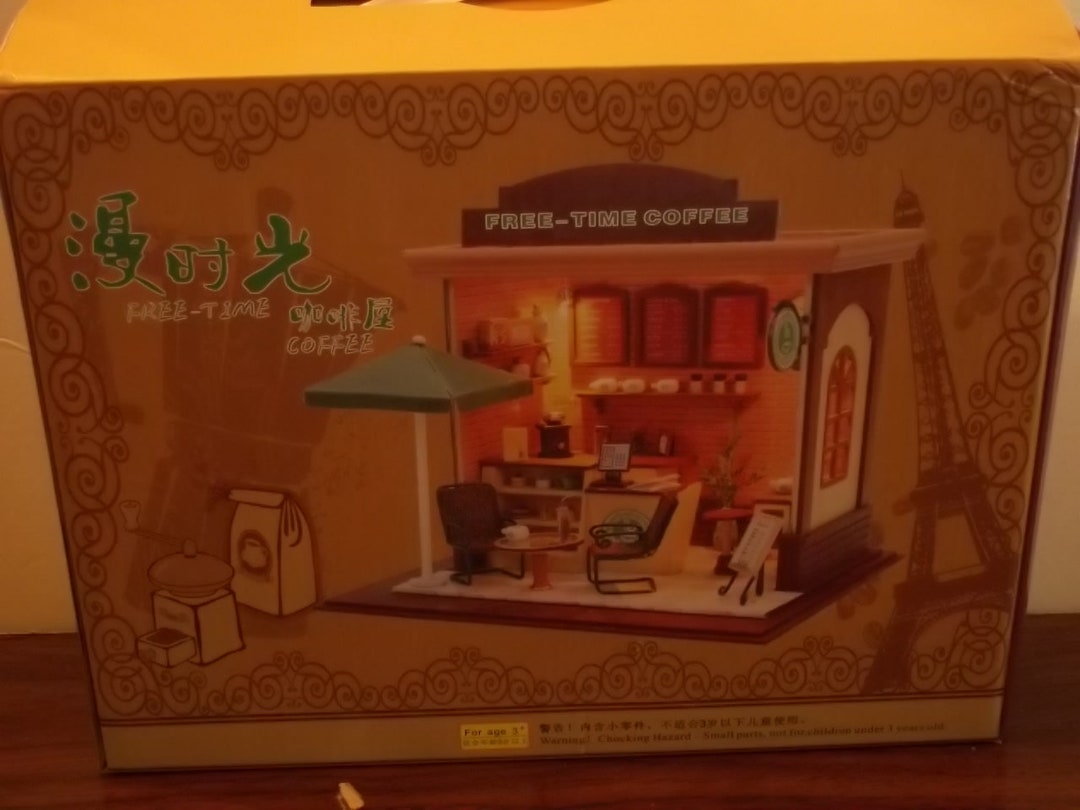Free Time Coffee Shop 3D Diorama Model Kit Doll House, MIB - Etsy