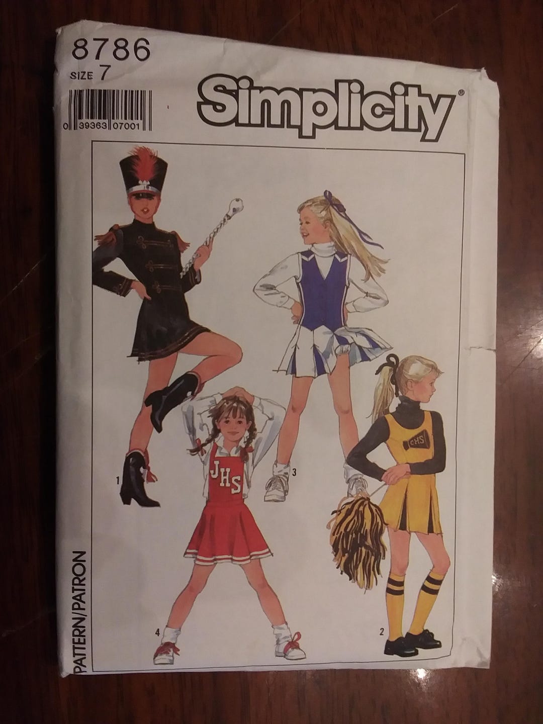Simplicity Sewing Pattern Kit 8786 - Girl's Cheerleader or Majorette ...