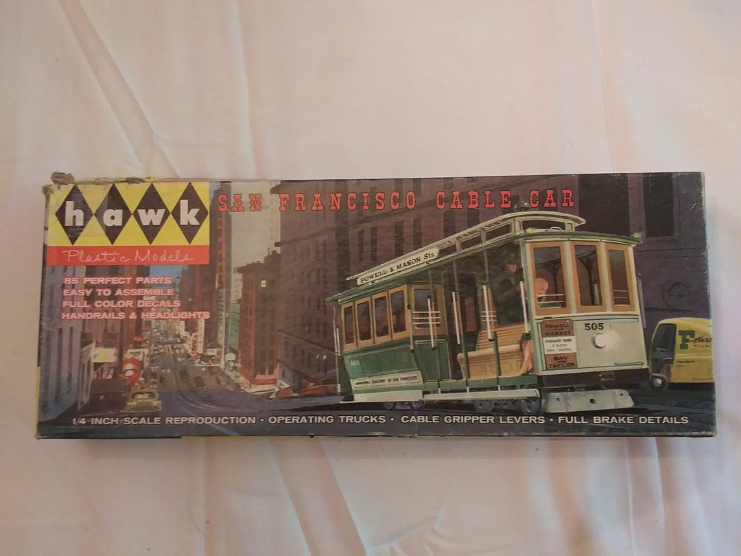 Vintage San Francisco Cable Car Model Kit by Hawk , IOB - Etsy