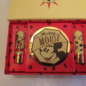 Vintage Disney's Mickey Mouse Lipstick & Mirror Set, IOB - Etsy