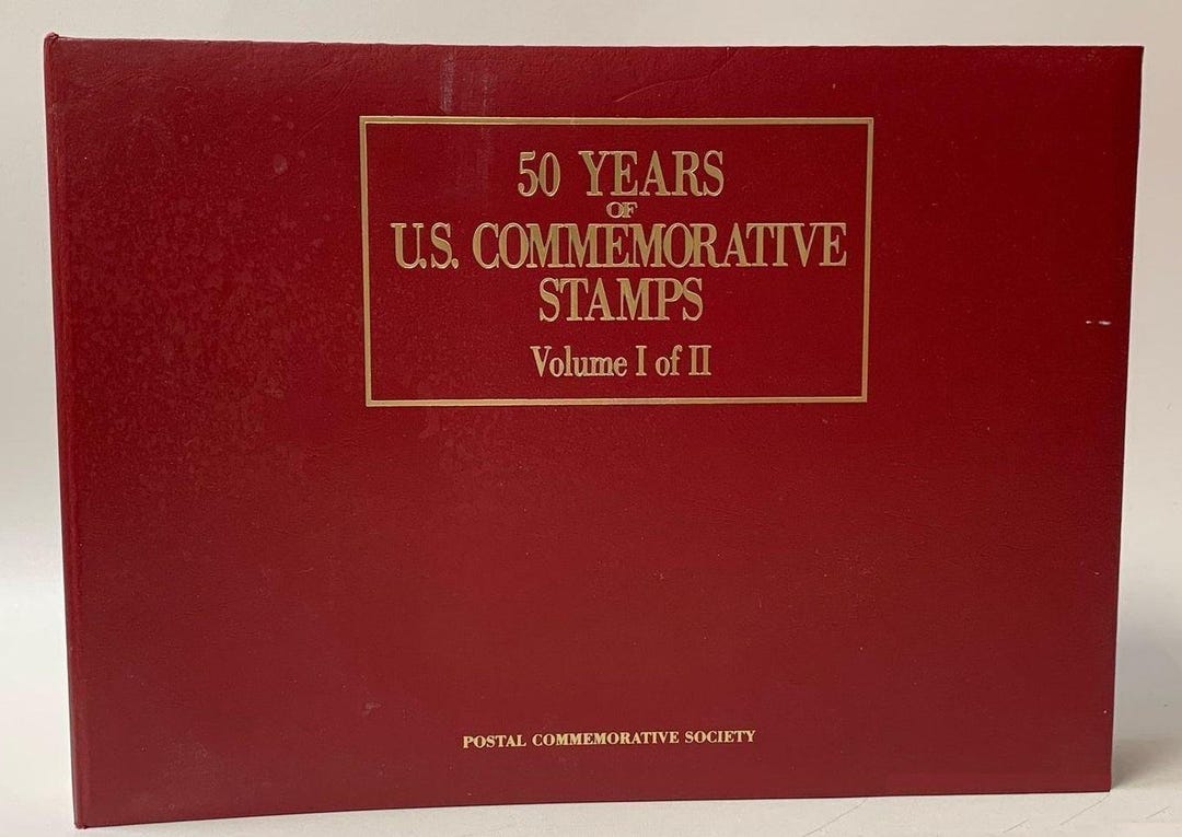 50 Years US Commemorative Stamps Album Vol. 1 & 2 - 1950-1999, 75 ...