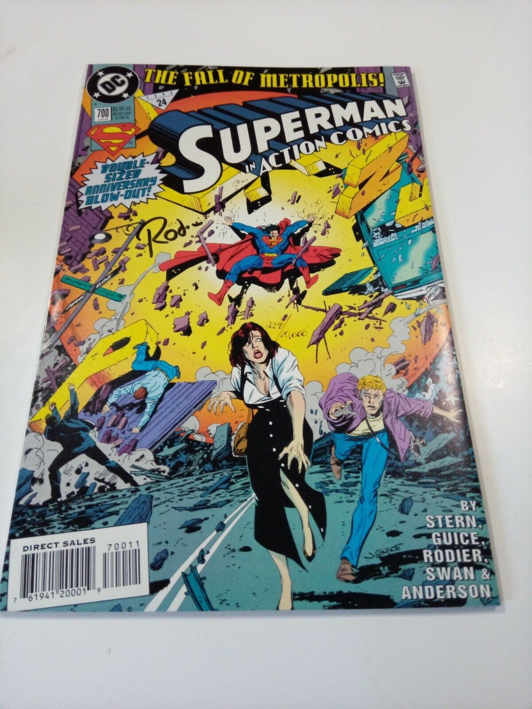 Action Comics #700 Signed by Denis Rodier (superman DC Comics, June ...