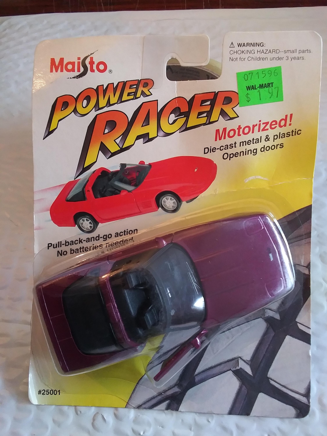 Power Racer Chevy Corvette ZR-1 Pull Back Action With Features Die-cast ...