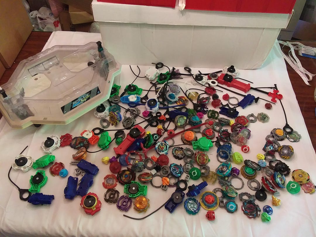 Huge 8 Lbs Plus of Beyblades Arena, Tops, Shooters, More - Etsy
