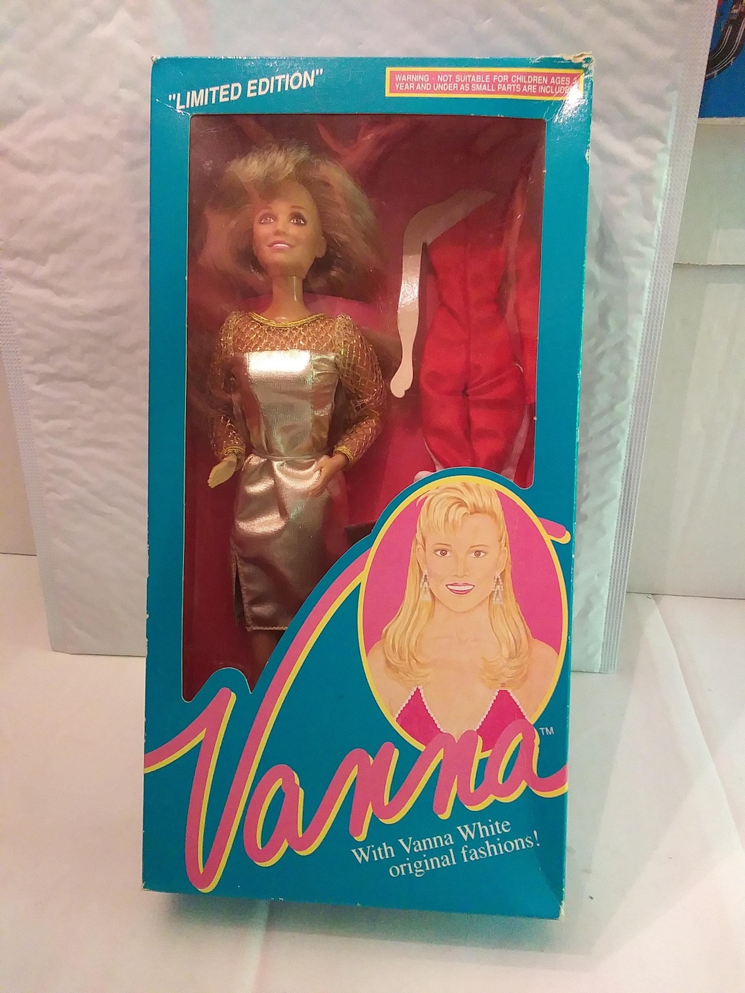 Vintage 1990s Vanna White Gold Dress Original Fashions Doll W/outfits ...