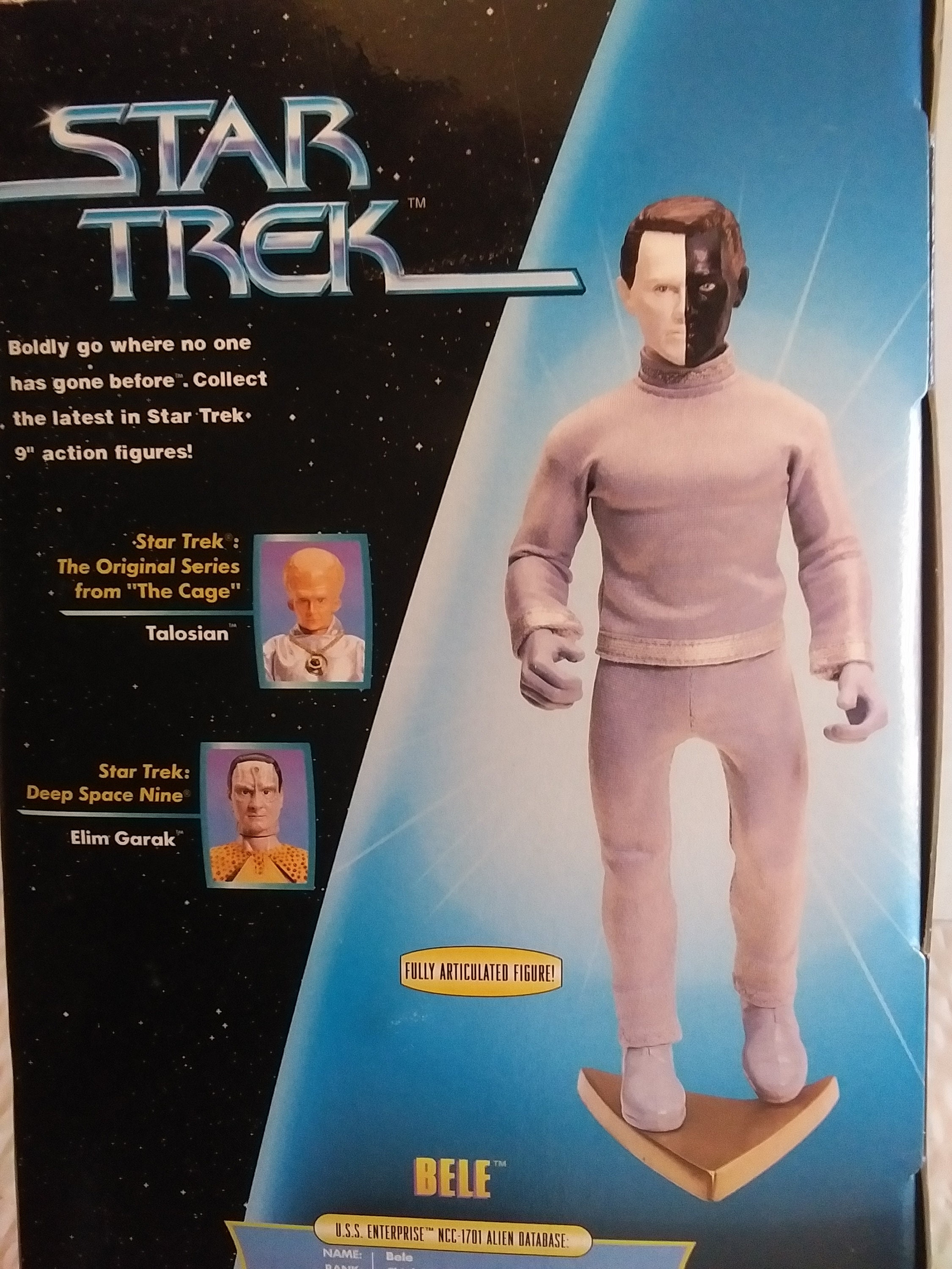 Star Trek "bele" Warp Factor Series 5 Action Figure & Accessories, NIB ...