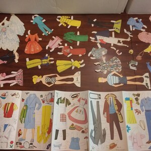 Vintage 1960s Barbie & Ken Fashion Doll Cut Outs in Original Box ...