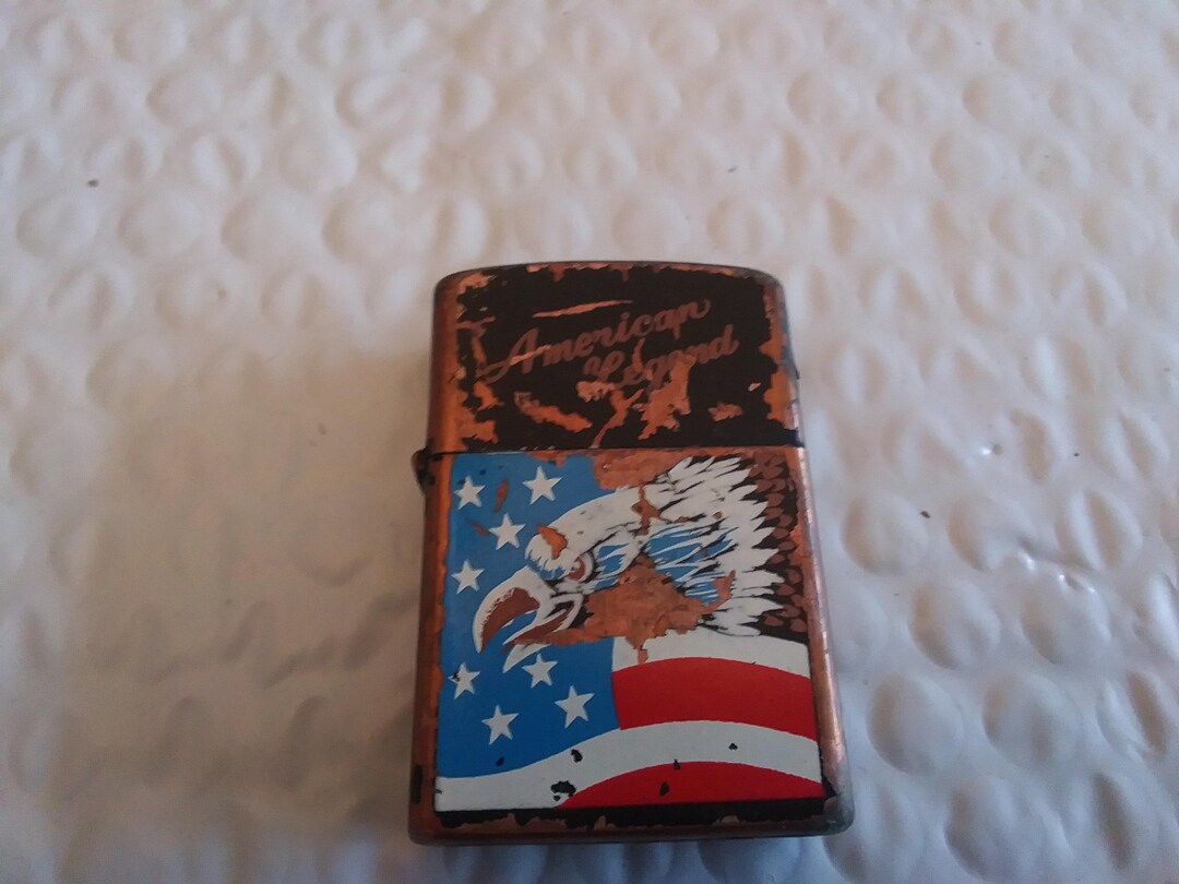 American Legend - Eagle Flag Lighter Marked Roman - Etsy