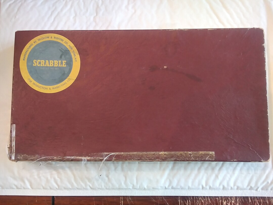 Vintage 1950s Scrabble Family Board Game W/original Box Complete - Etsy