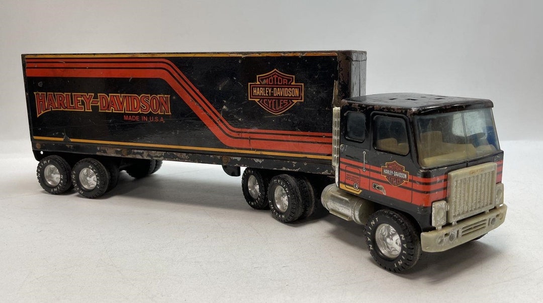 Vintage Nylint 1970s Pressed Metal Harley Davidson Semi Truck - Etsy
