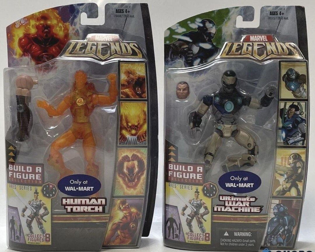Marvel Legends Ares Series Human Torch & Ultimate War Machine Action ...