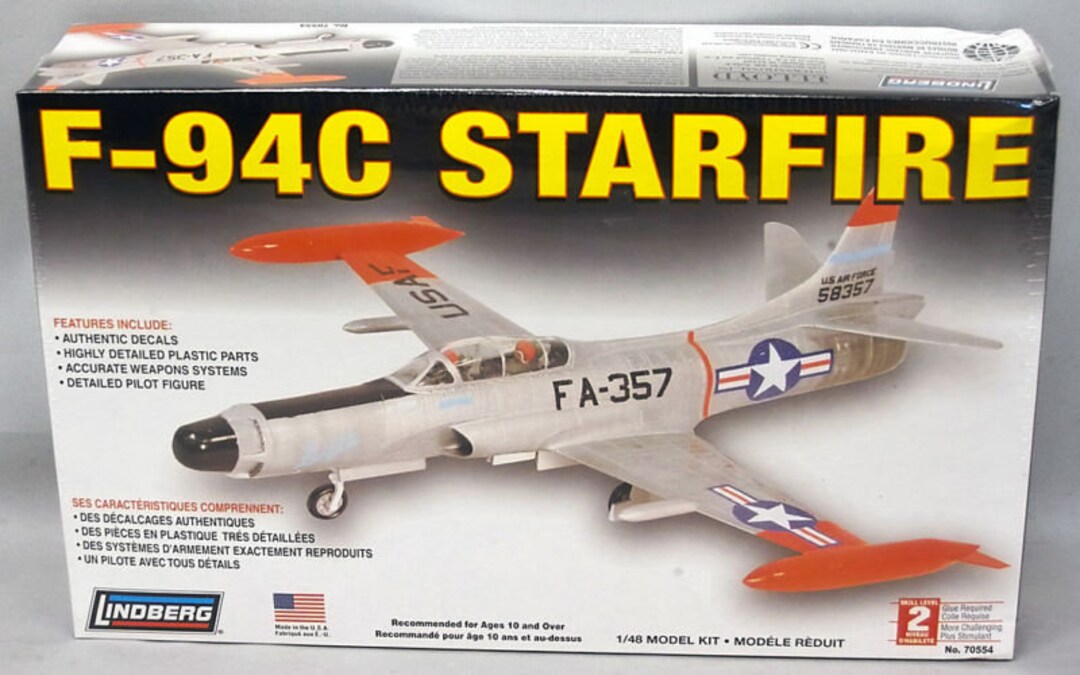F-94C Starfire Lindberg Model Airplane Model Kit 1/48 Scale New (offers ...