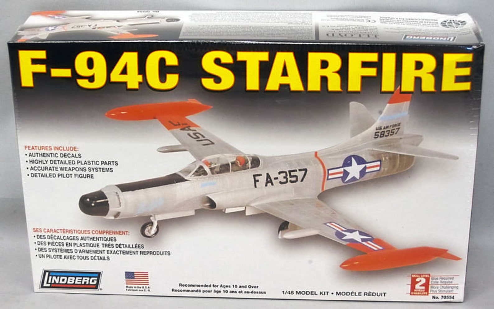 F-94C Starfire Lindberg Model Airplane Model Kit 1/48 Scale New (offers ...