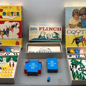 Vintage Family Games - Raggedy Ann, Cootie, Flinch, the Game of ...