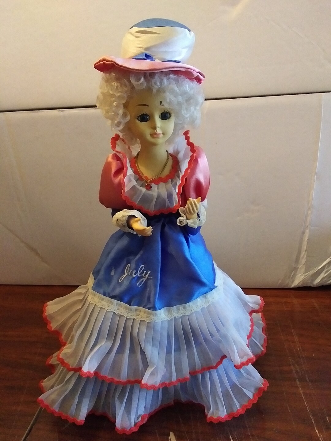 14" Brinns Vintage 1989 Collectible Edition "july" Rotating Musical ...