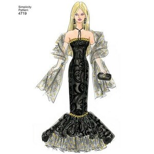 Simplicity 4719 Sewing Pattern for 11-1/2" Fashion Doll Clothes - Etsy