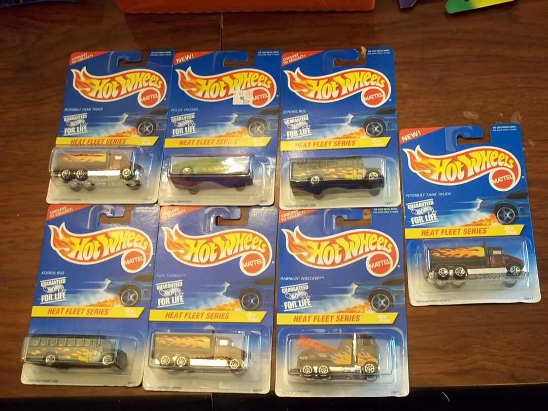 Collection of 7 Mattel 1996-97 Hot Wheels HEAT FLEET Series, MIP - Etsy