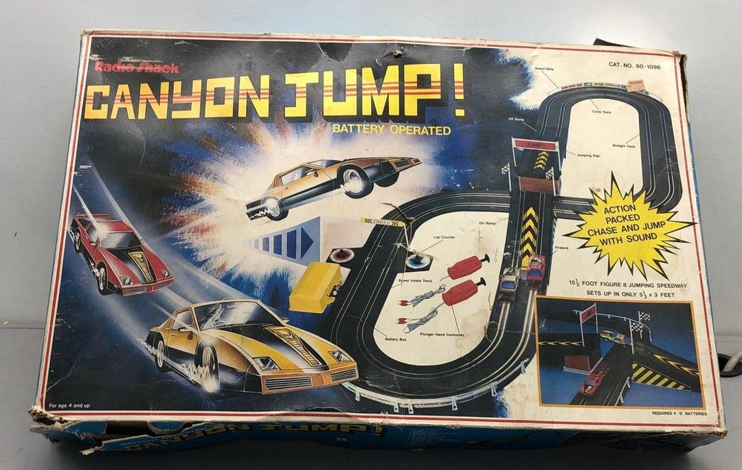 Vintage Radio Shack Race Track Canyon Jump Set - Works, Complete - Etsy