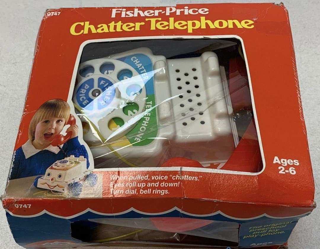 Vintage 1985 Fisher Price 0747 "chatter Telephone" Toy With Original ...