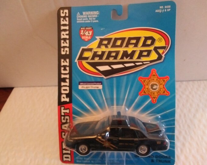 Vintage North Pole Police Department Squad Car Die-cast Vehicle, 1/43rd ...