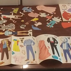 Vintage 1960s Barbie & Ken Fashion Doll Cut Outs in Original Box ...