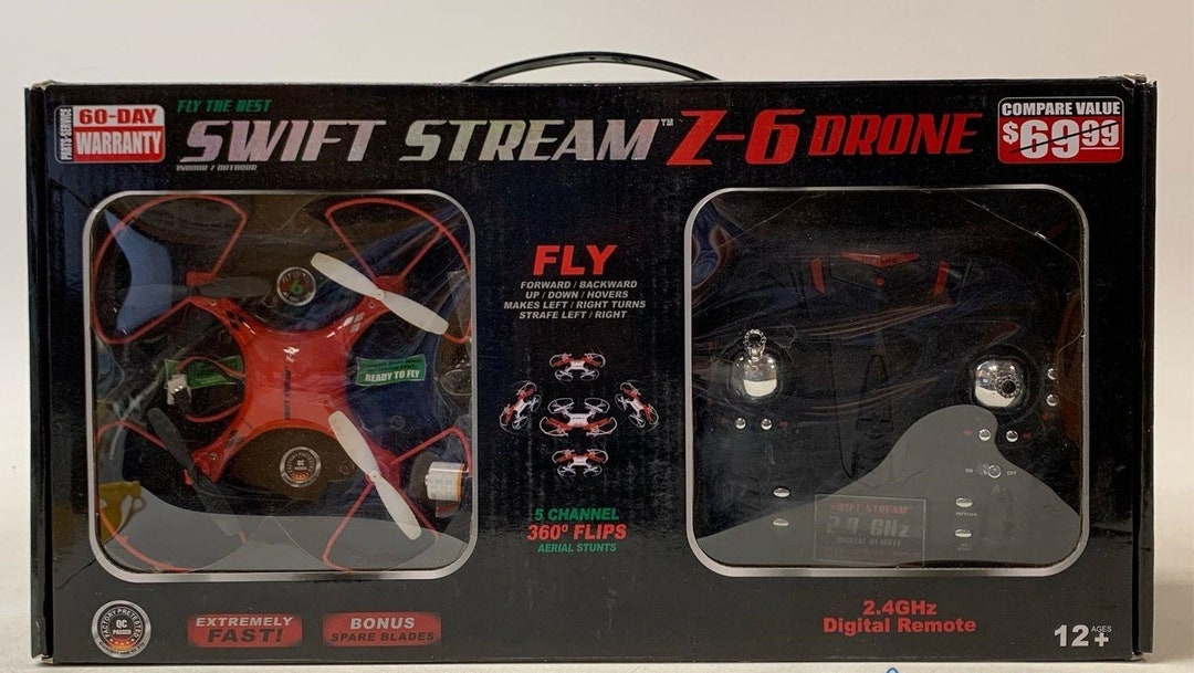 Swift Stream Z-6 Indoor Outdoor Remote Control Drone - IOB - Etsy
