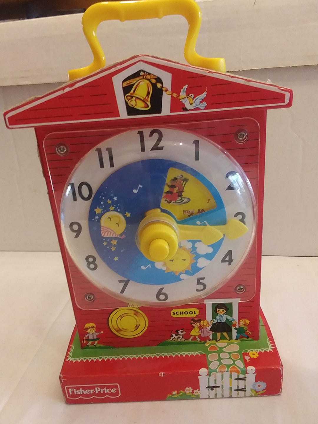 Fisher Price Wind-up Music Box Teaching Clock - Excellent Working ...