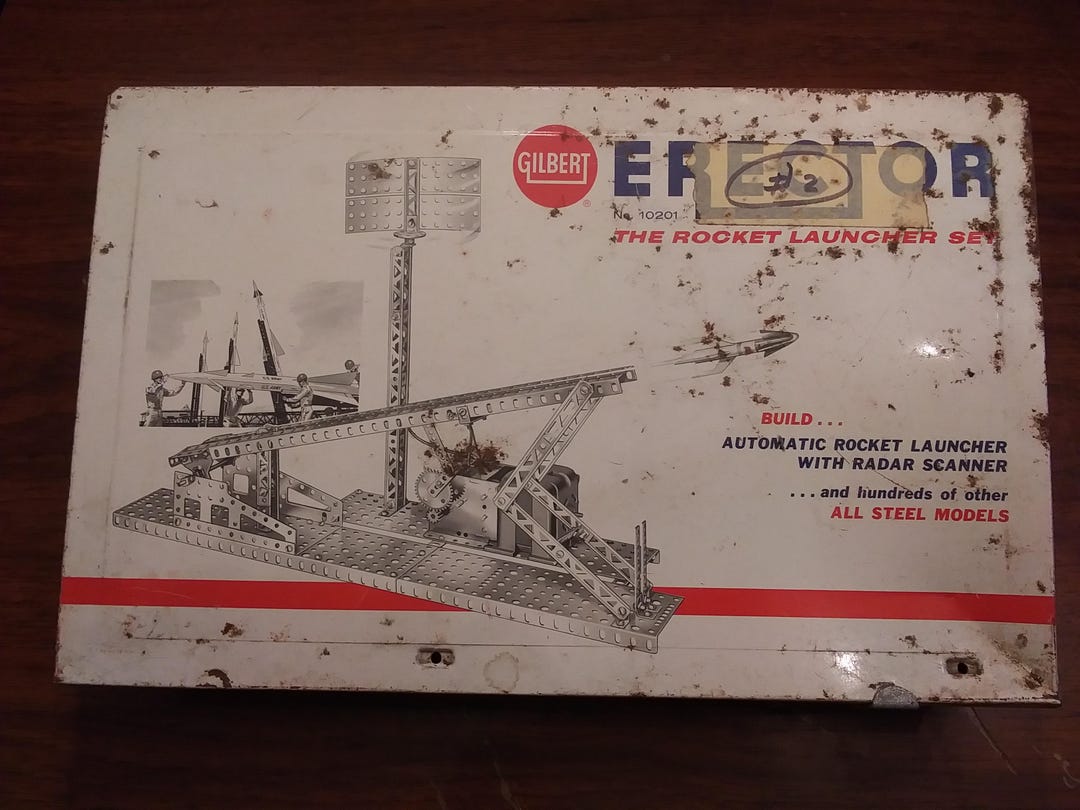 Vintage Gilbert Erector Set No. 2 in Original Metal Case W/manual+ - Etsy