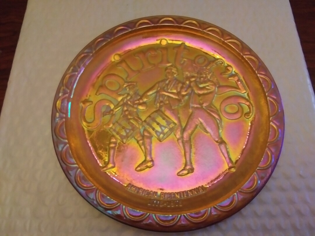 Carnival Glass "spirit of '76" American Bicentennial 1776-1976 ...