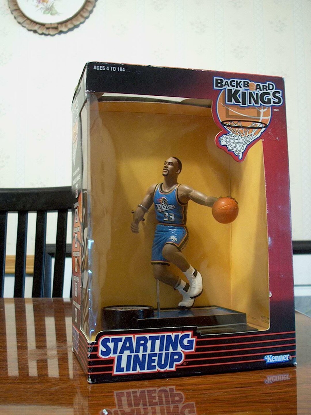 1997 Starting Lineup Grant Hill Backboard Kings, Detroit Pistons, MIP ...