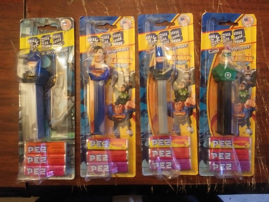 Vintage 4 DC Comics, Justice League PEZ Dispensers Blister Packs (1980s ...