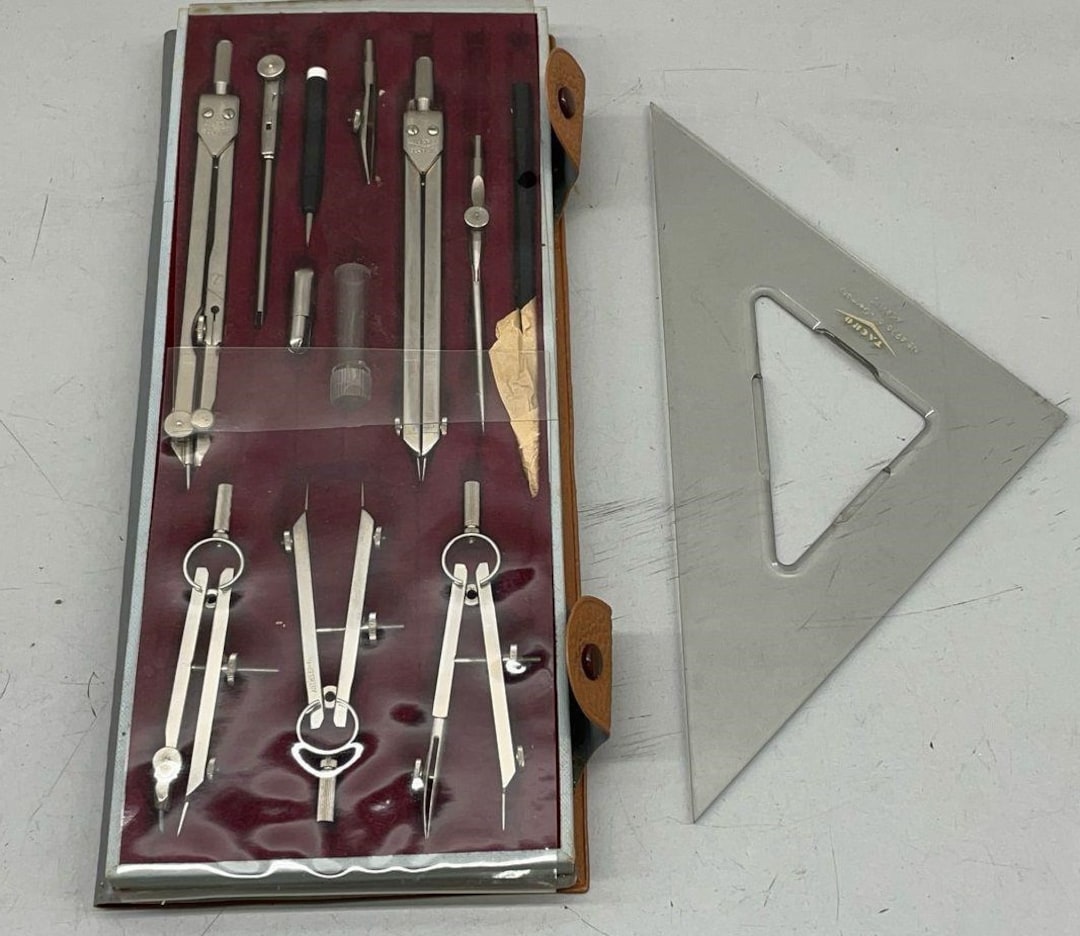 Vintage Tacro Architect/engineering Drafting Tools W/original Case - Etsy