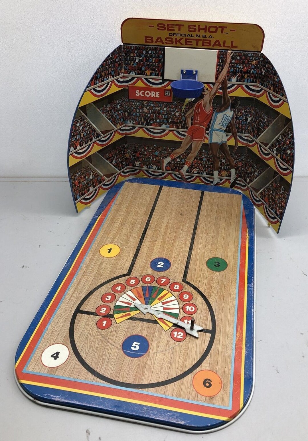 Vintage 1971 Marx Professional Set Shot NBA Basketball Tin Tabletop ...