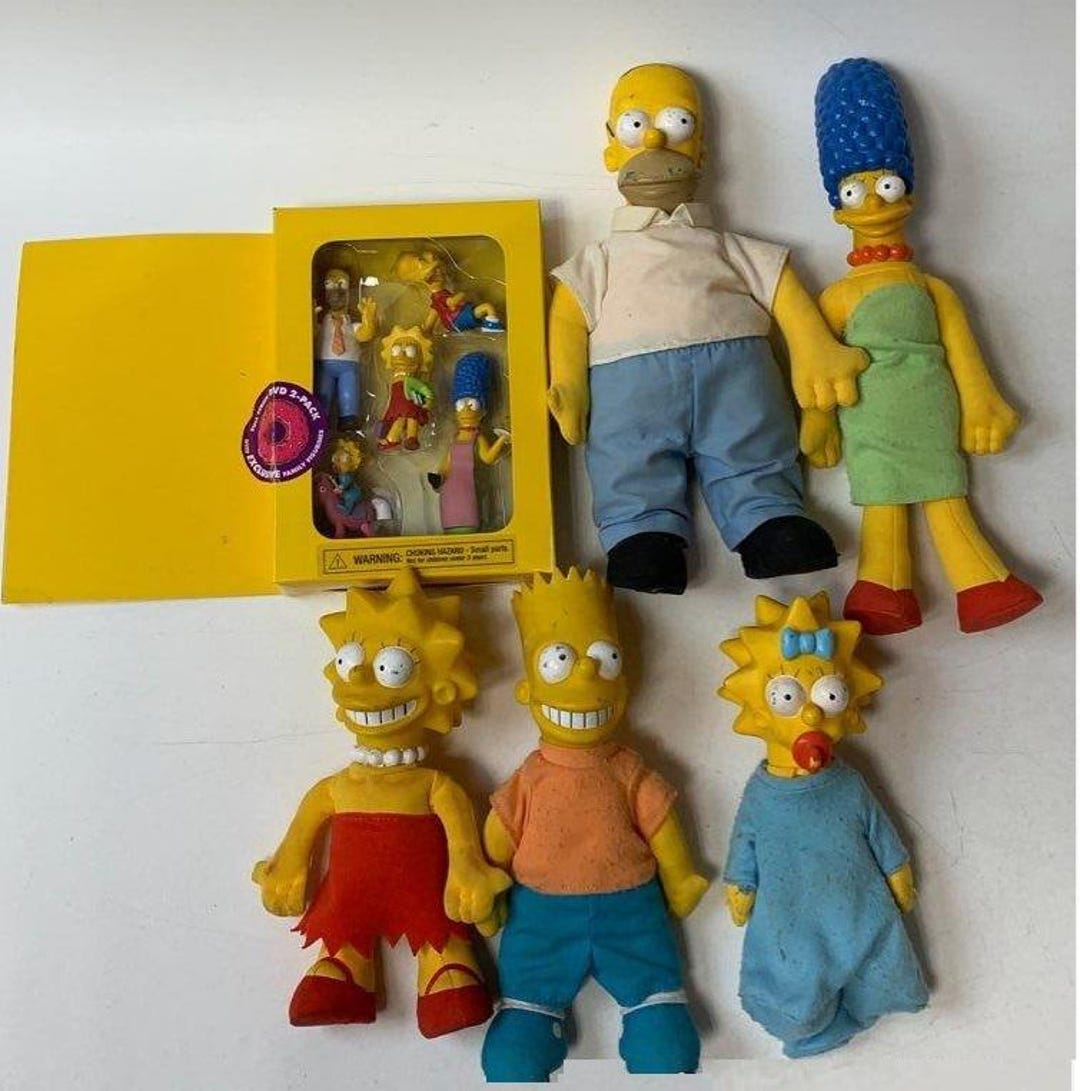 Vintage the Simpsons Family Plushes & DVD Extras Action Figures - Etsy UK