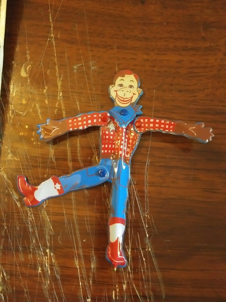 1987 Howdy Doody Horse Spurs and Badge Set + 1988 Howdy Doody Hinged ...