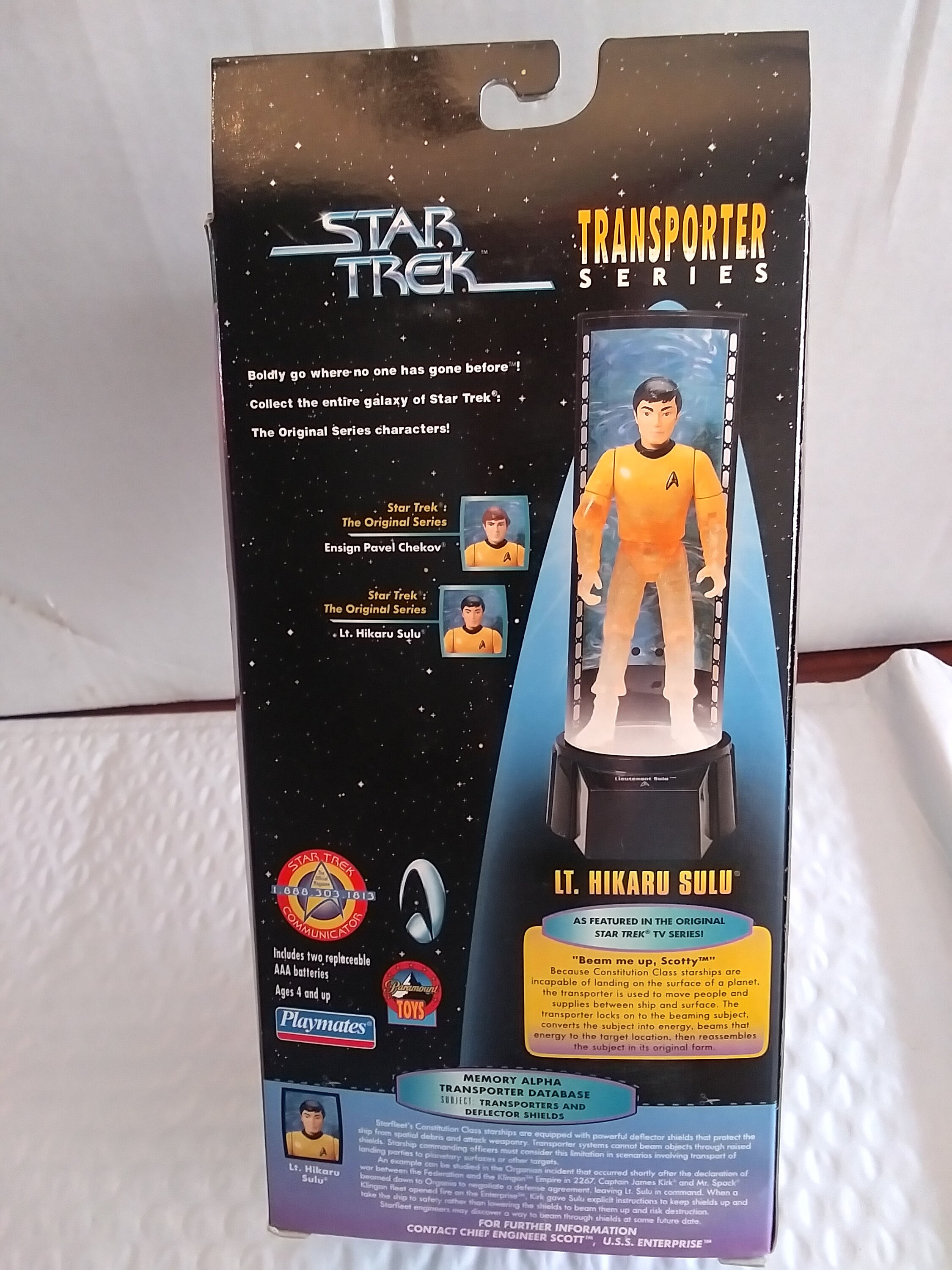 Star Trek Transporter Series "lt. Hikaru Sulu" Action Figure & Memory ...
