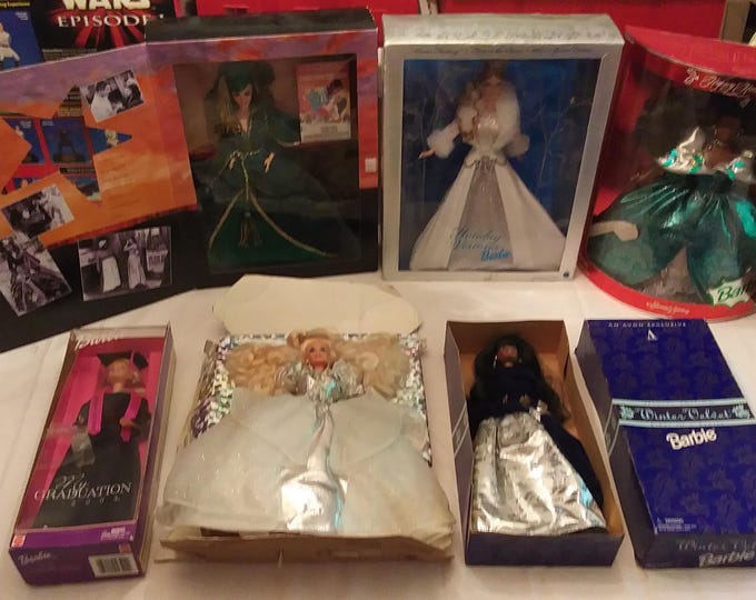 6 Vintage & Modern Collectors, Special Edition Barbie Dolls IOB by ...