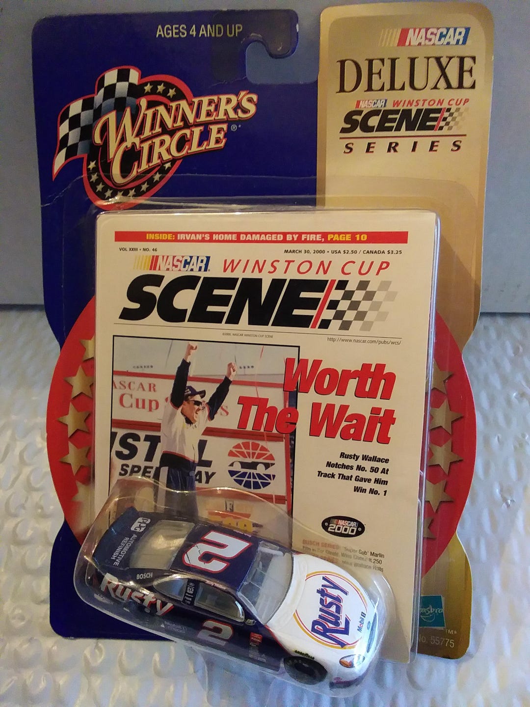 NASCAR No. 2 Rusty Wallace Die-cast With Winston Cup Scene, MIP - Etsy