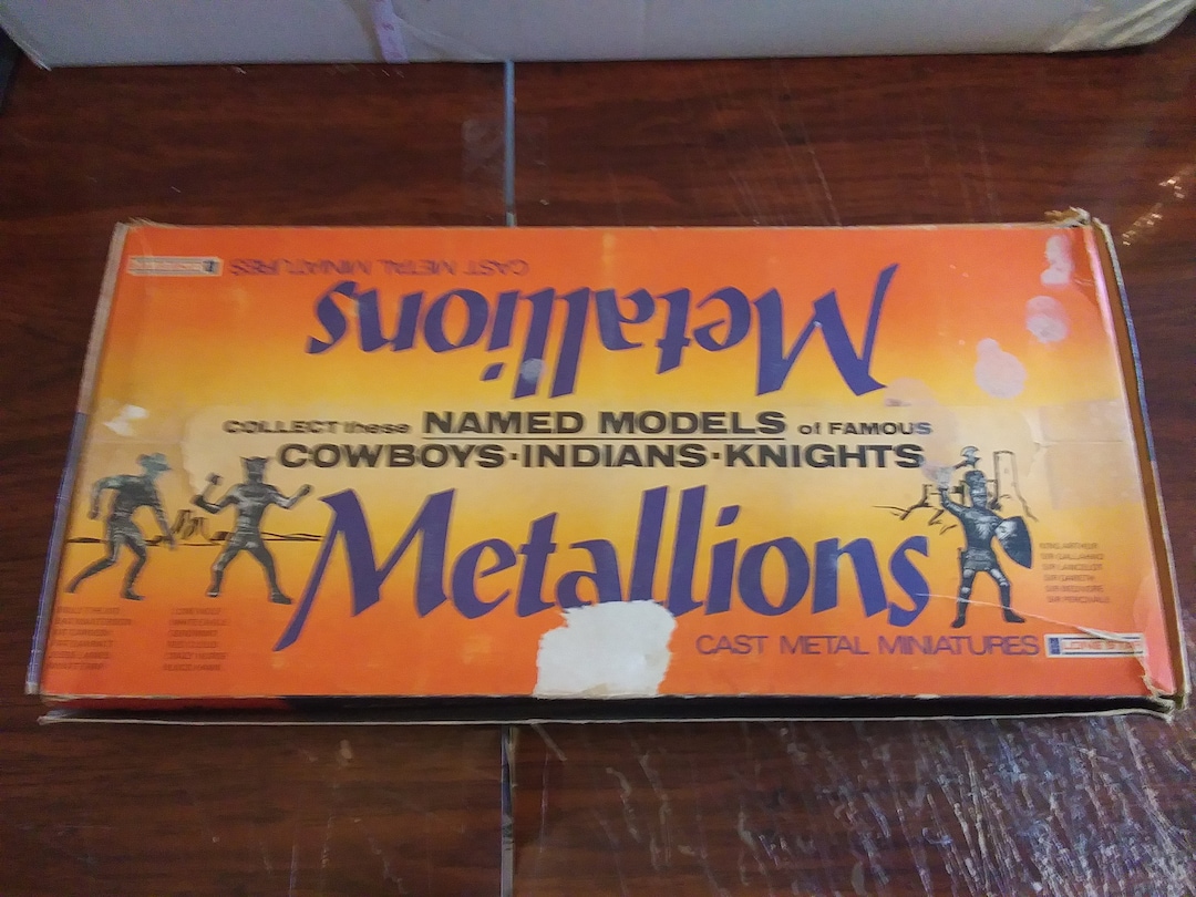 1970s Cowboys & Indians Metallions Metal Miniatures Set of 36 With ...