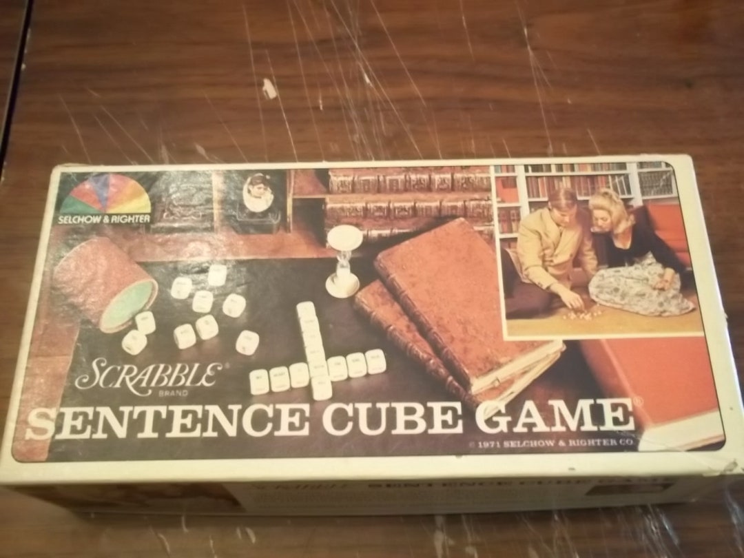 Vintage 1971 Scrabble - Sentence Cube Game, Complete With Original Box - Etsy