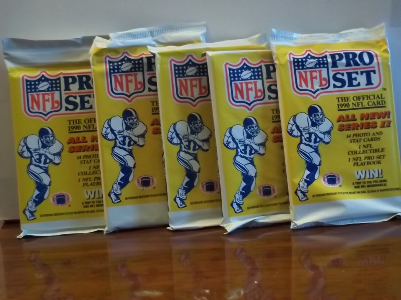 5 New Packs 1990 Pro Set NFL Football Series II Cards - Full Pack - Etsy